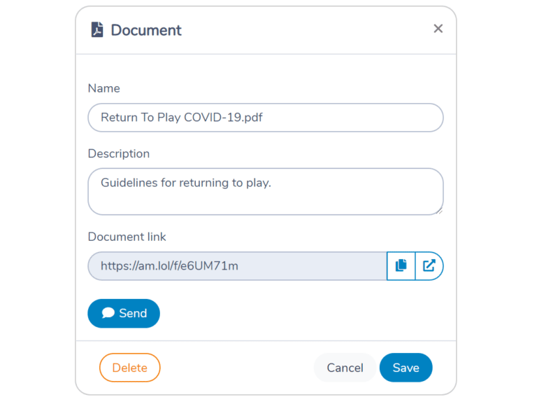 Sending PDF documents by email and text messages