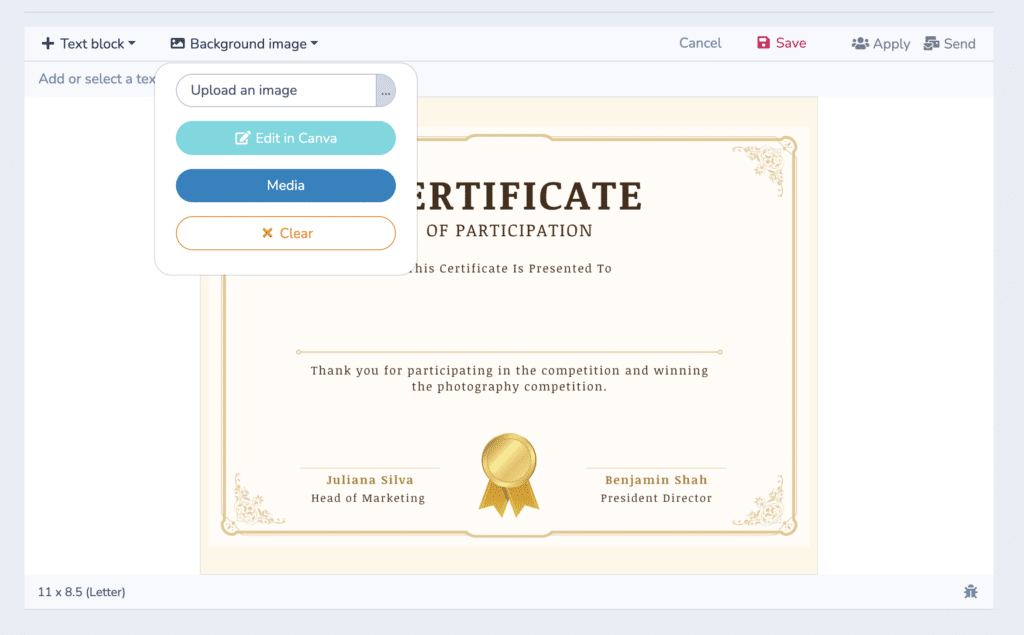 How to create and issue bulk certificates using Canva