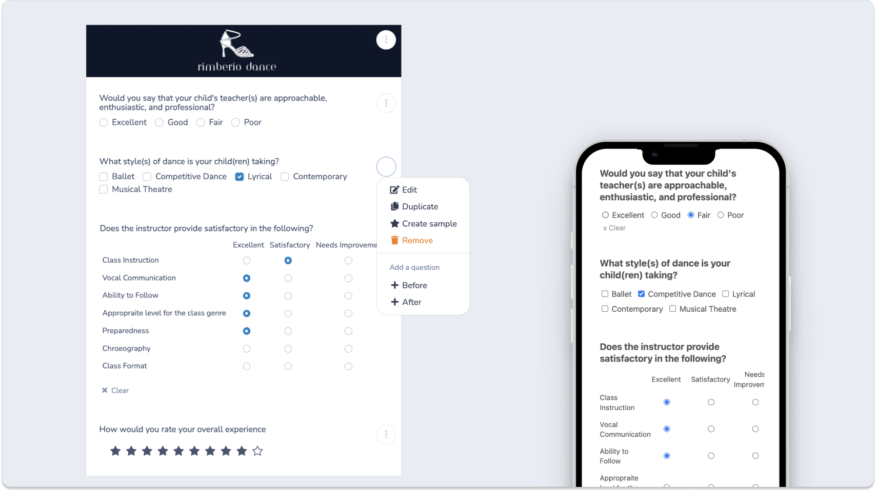 How to create an online dance progress report