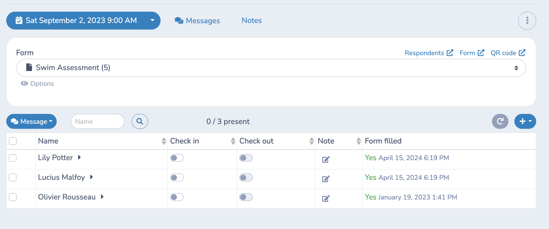 How to create online swim report cards