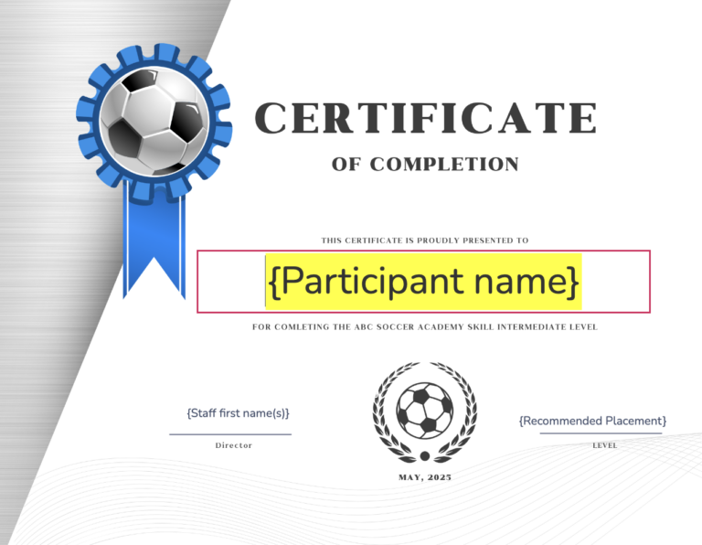 How to create a Soccer Player Evaluation Form (with template)
