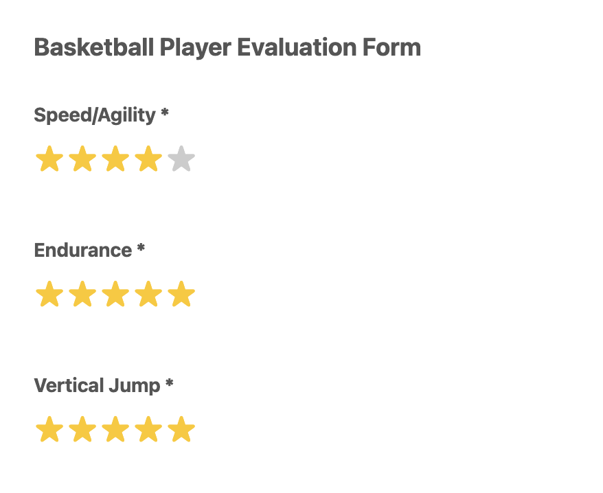 How to create a Basketball Player Evaluation Form (with template)