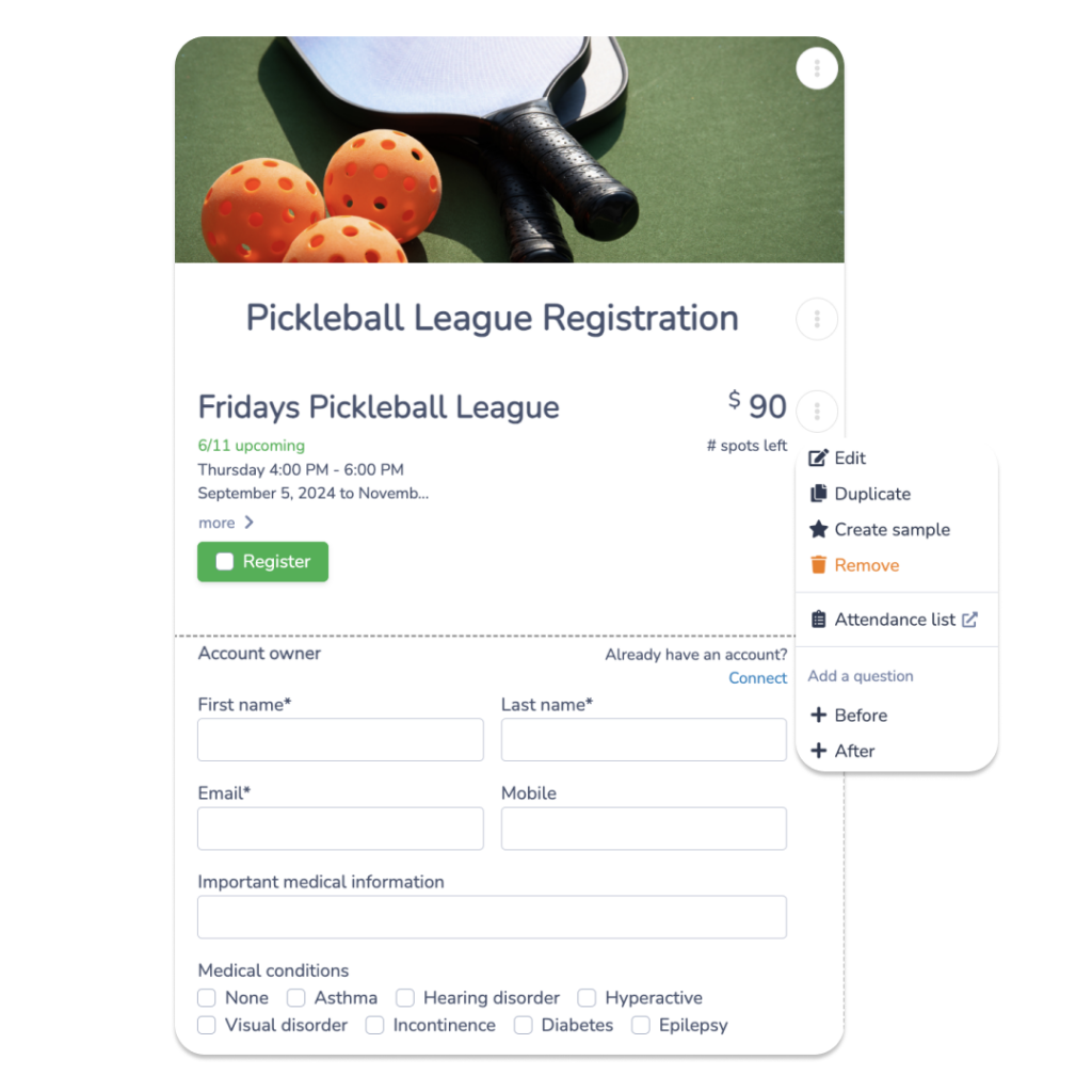 How to Create a Pickleball League or Tournament Registration Form