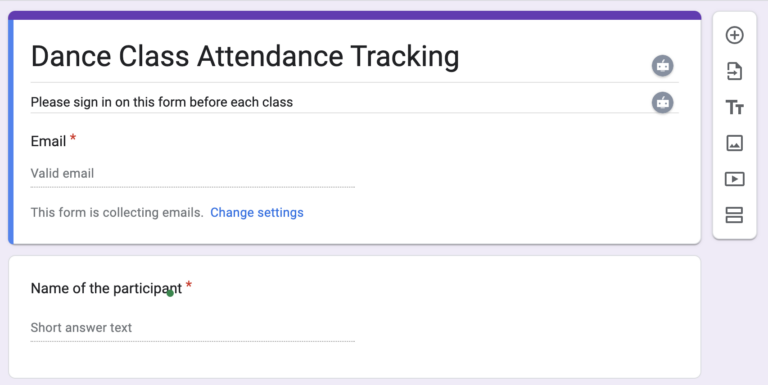 Attendance Tracking System with Google Forms