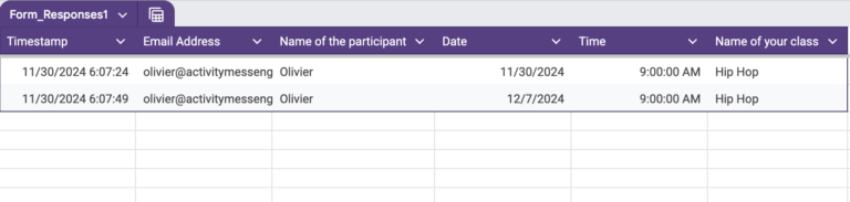 Attendance Tracking System with Google Forms