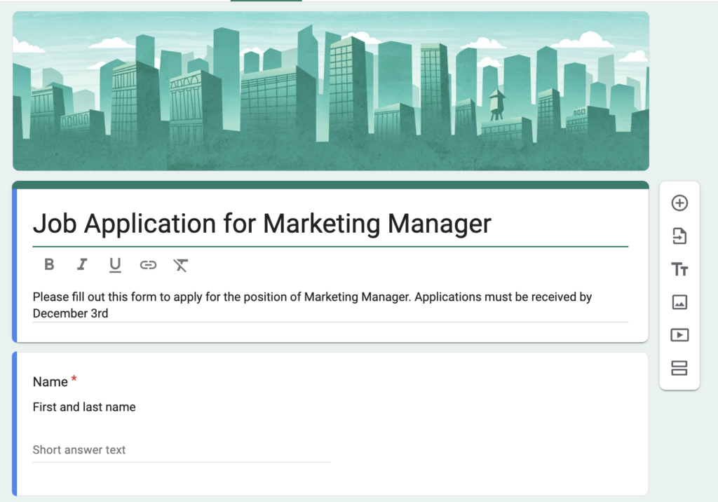 How to Create an Application Form With Google Forms
