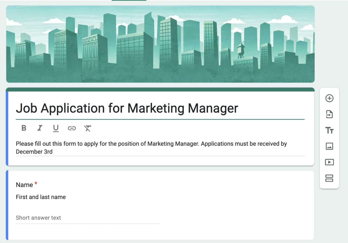 How to Create an Application Form With Google Forms