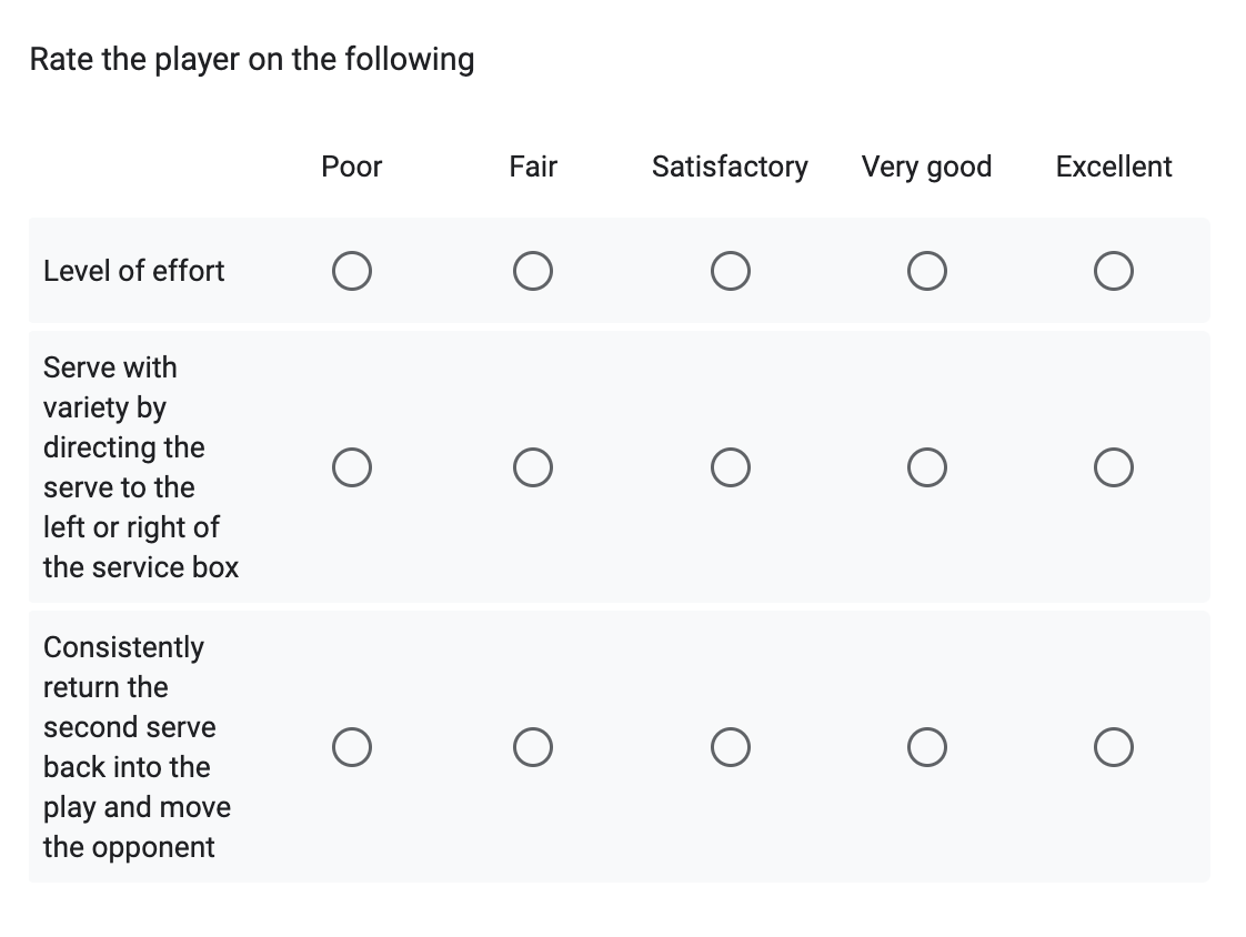 How to create an evaluation form in Google Forms (Skill Assessment)