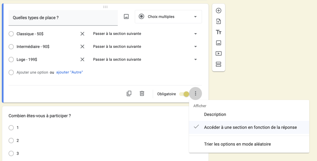 Comment ajouter une logique conditionnelle dans Google Forms (afficher les questions en fonction ...