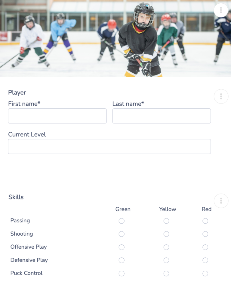 How to Create a Hockey Player Evaluation Form